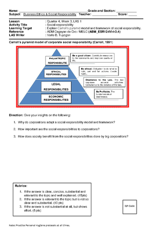 Science 9 Quarter 4 W4 LAS 3 - Name ...