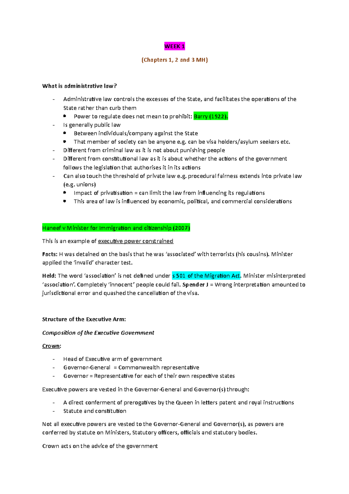 Admin Final Exam Notes - WEEK 1 (Chapters 1, 2 and 3 MH) What is ...