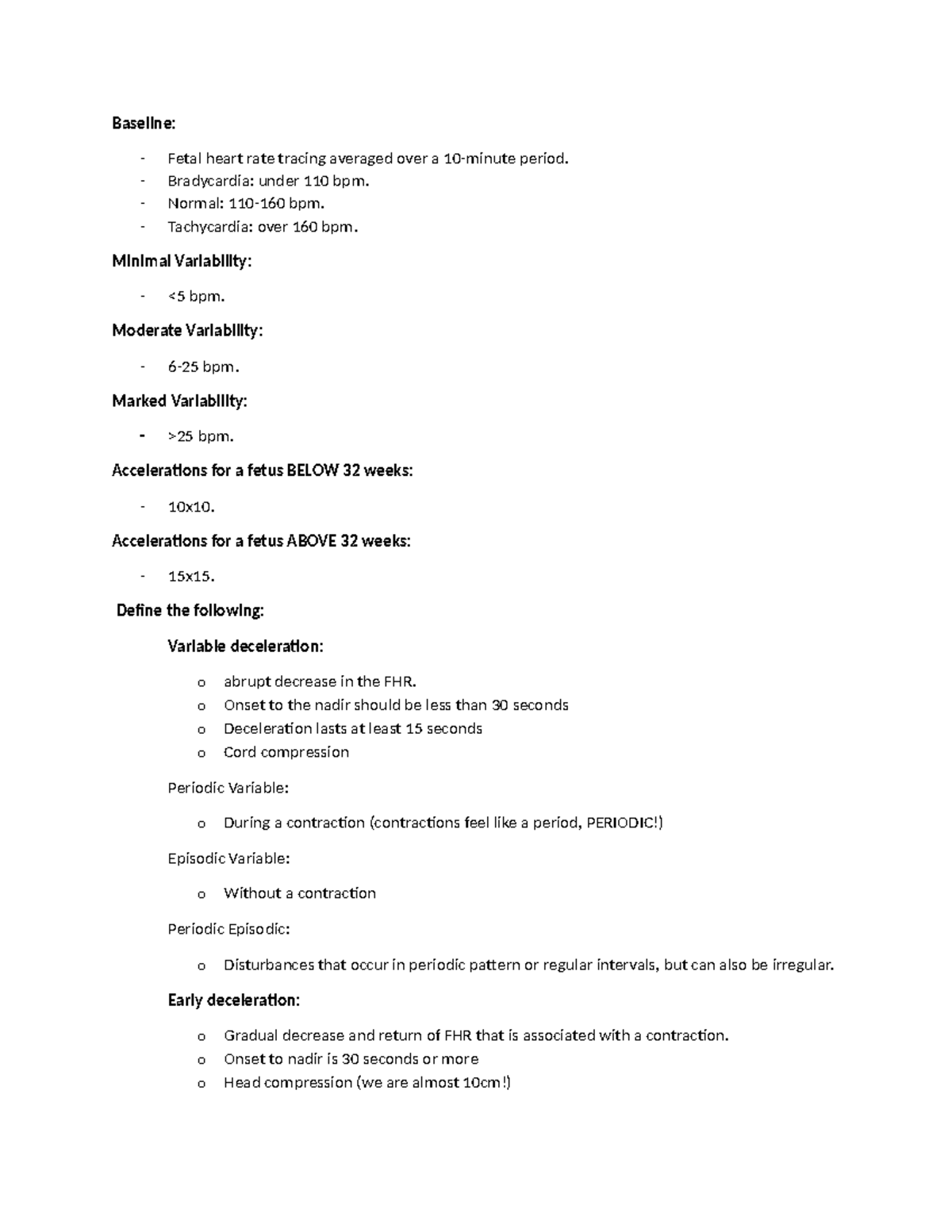 Active Learning Guide Modules 3 and 4 - Baseline: Fetal heart rate ...