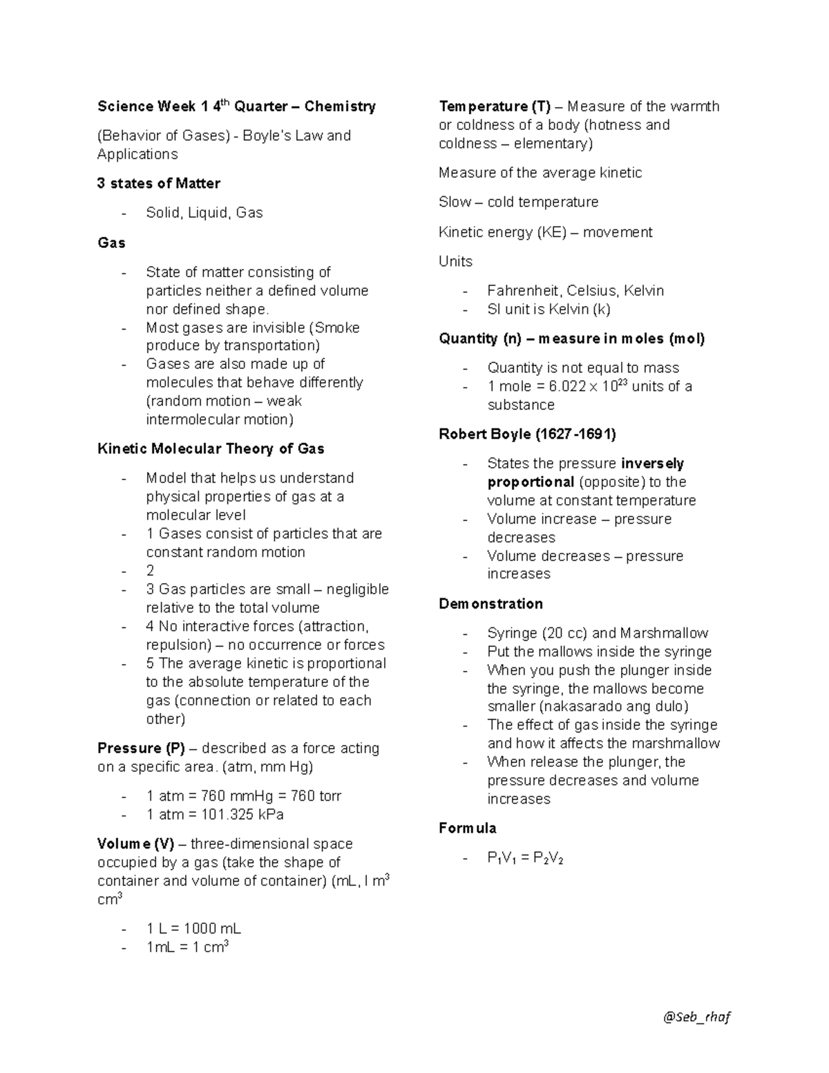 Science Week 1 4th Quarter - Science Week 1 4th Quarter – Chemistry ...