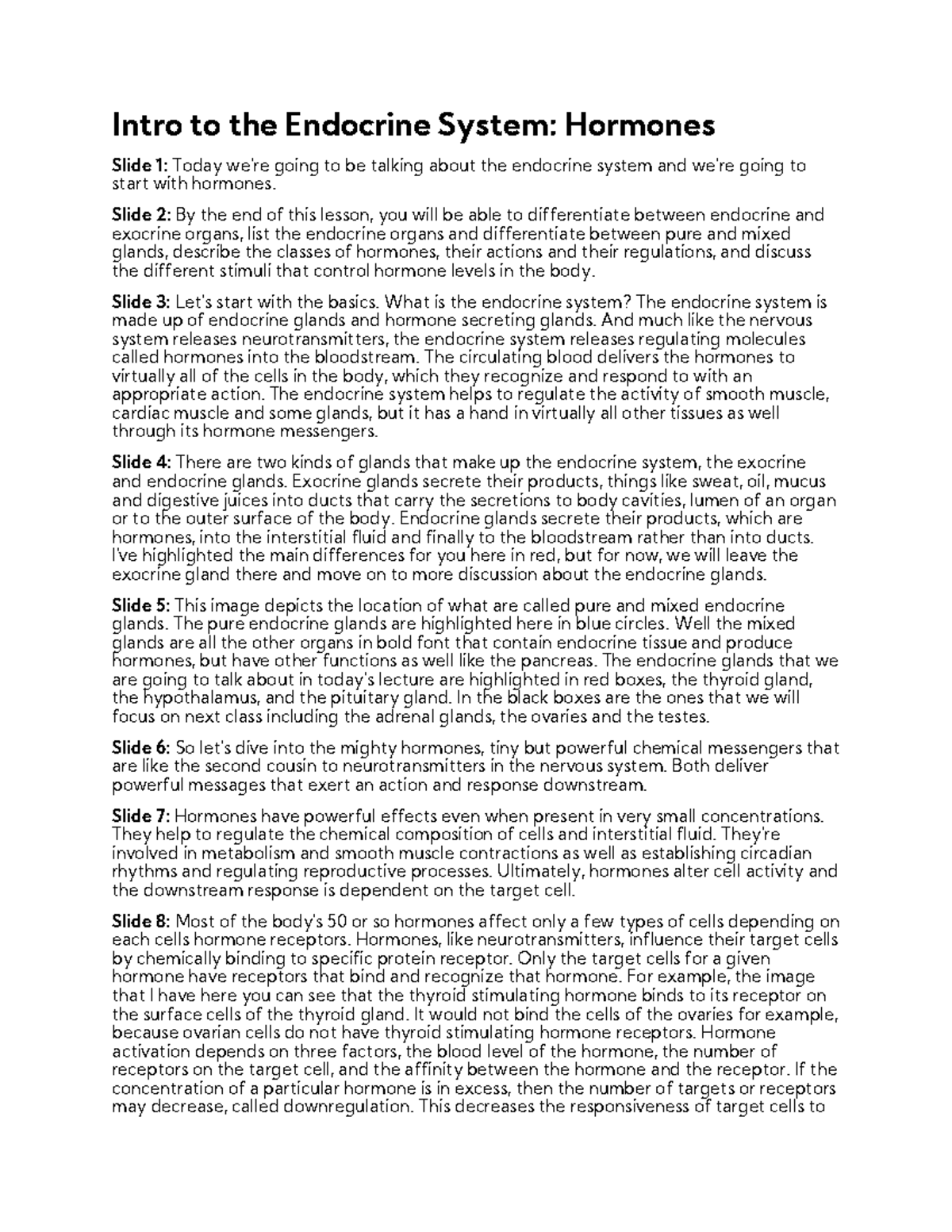 endocrine system - Slide 2: By the end of this lesson, you will be able ...