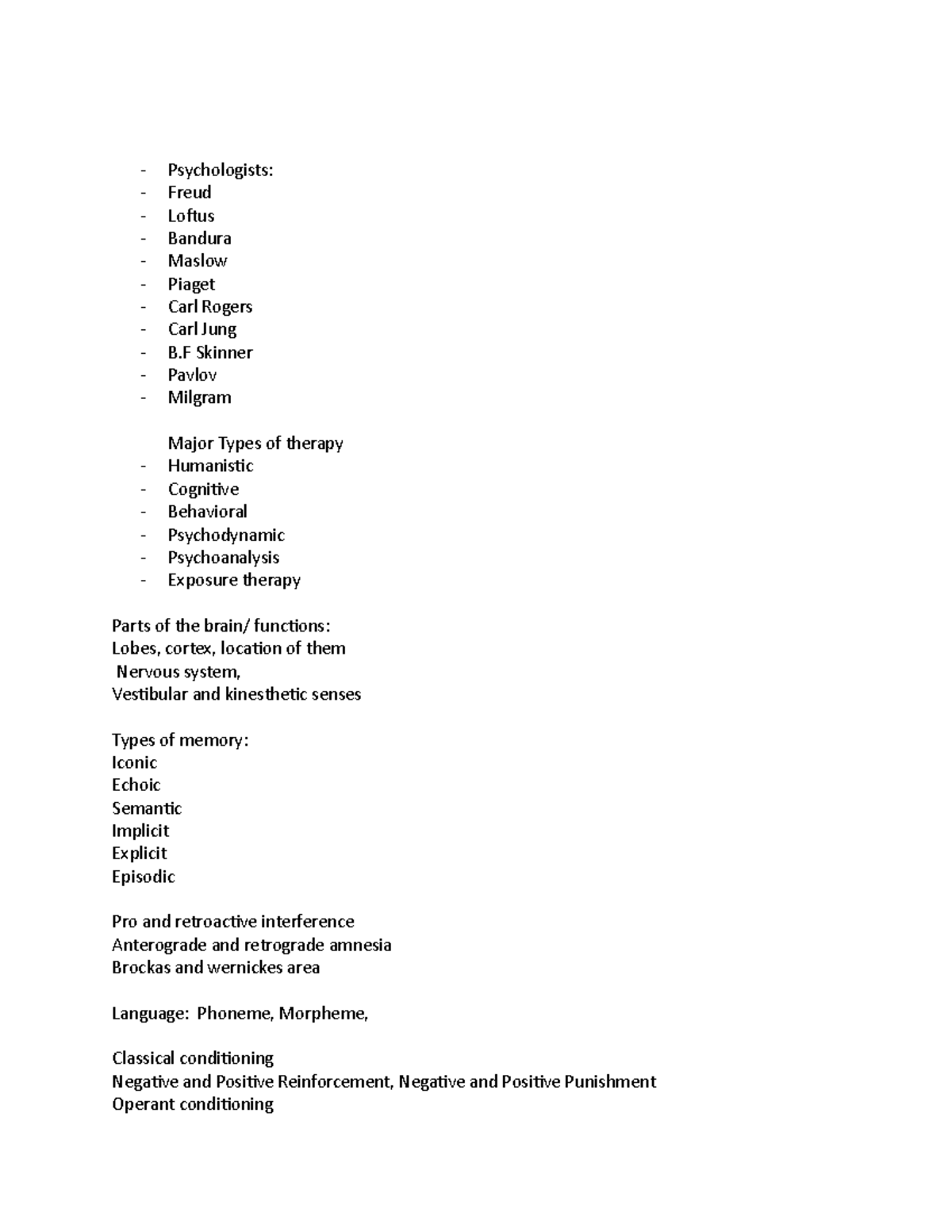 Ap psych comp - English class - ENG 1301 - Studocu