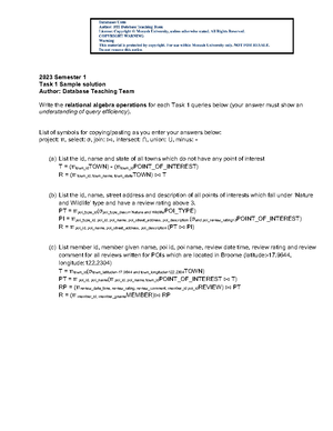 FIT2094 Chapter 1 Notes - CHAPTER 1 – DATABASE SYSTEMS 1-1 Why Database ...