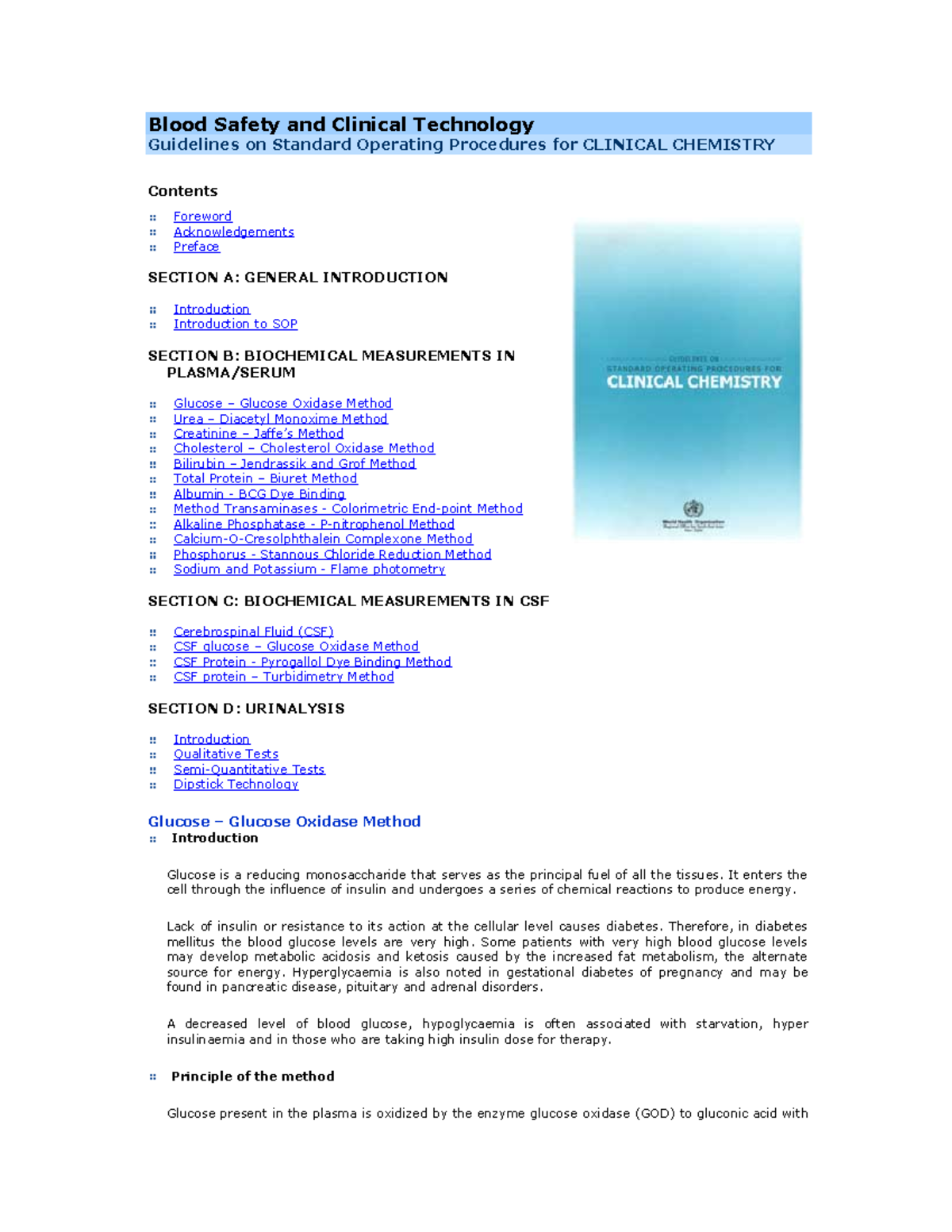 Guidelines on Standard Operating Procedures for Clinical Chemistry ...