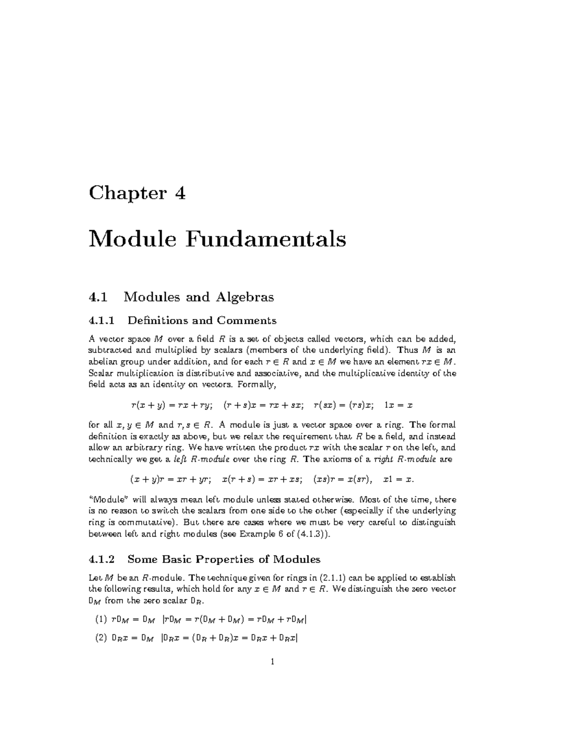 Chapter 4 - Docu - Chapter 4 Module Fundamentals 4 Modules and Algebras ...