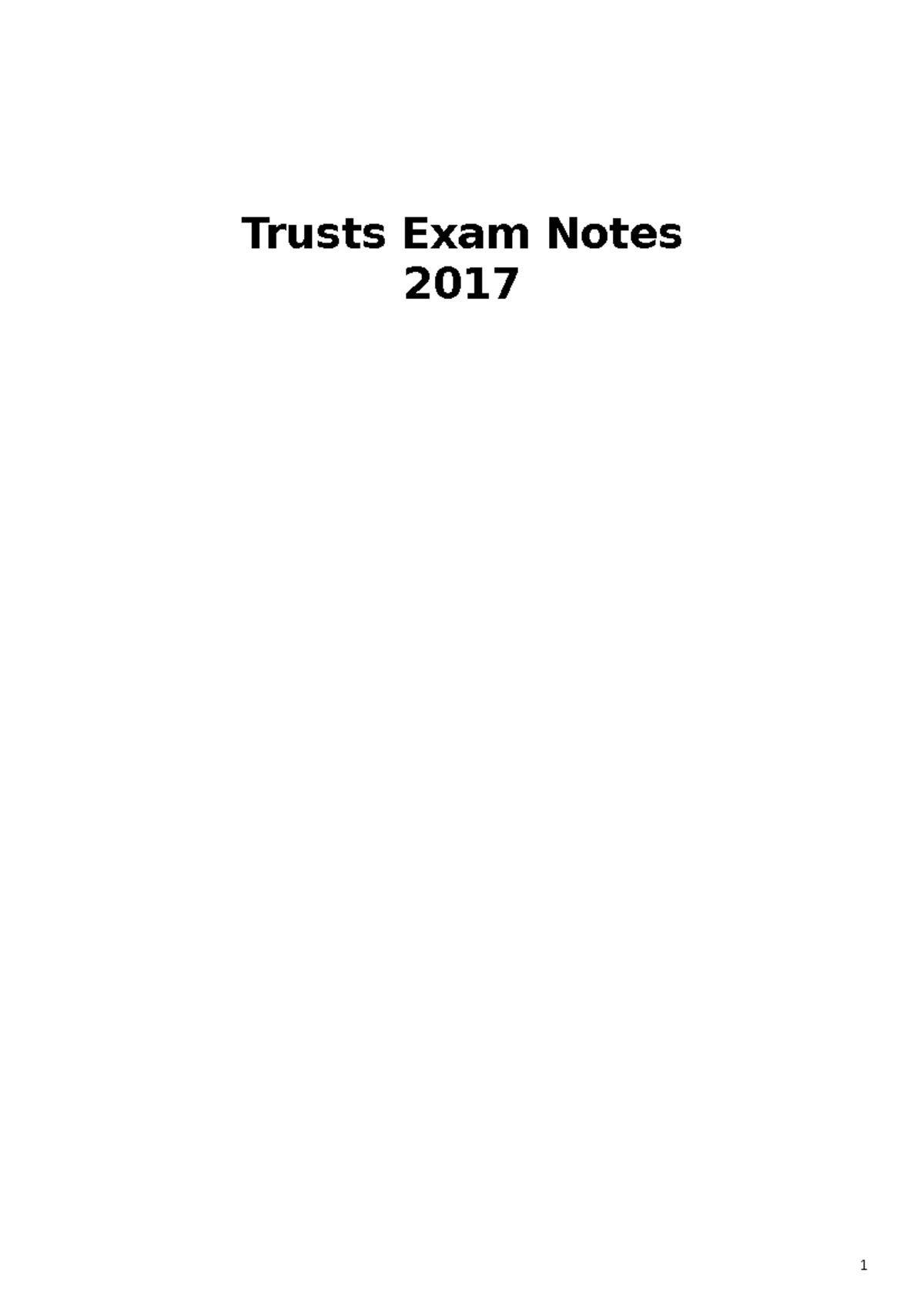 Trusts Exam Notes 2017 - Trusts Exam Notes 2017 1 Contents Express ...