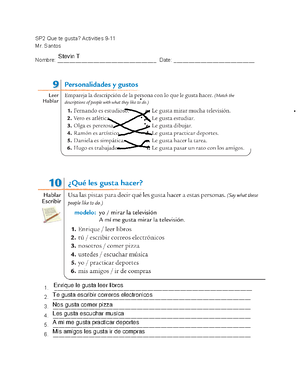 Más práctica del Presente Progresivo - Actividades de práctica: El ...