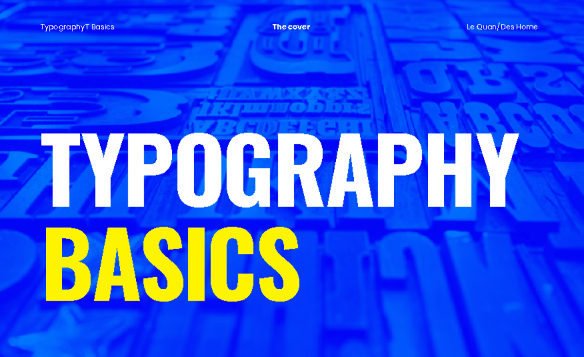 Typography Basics (2) - hihhi - TypographyT Basics The cover Le Quan ...
