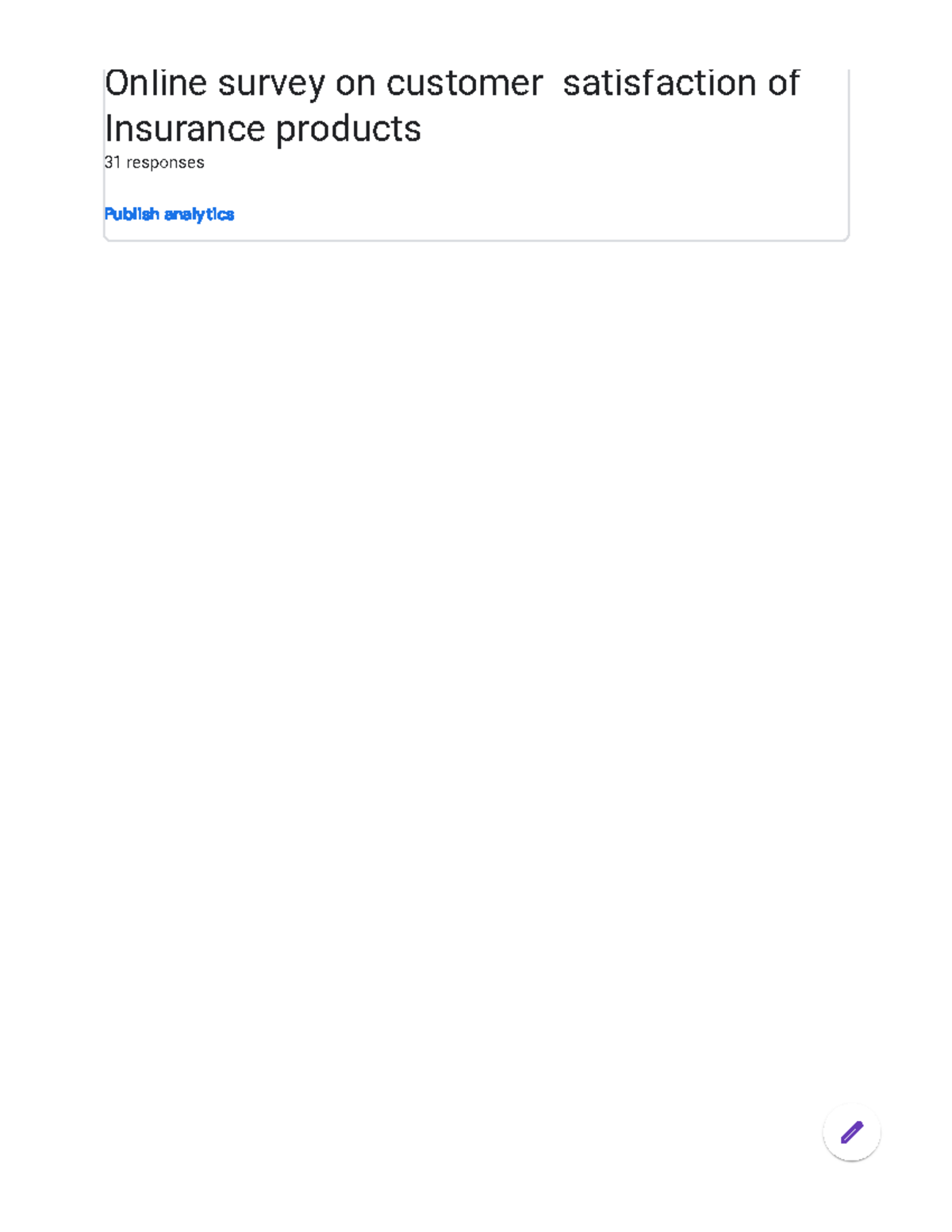 Online survey on customer satisfaction of Insurance products - Online ...