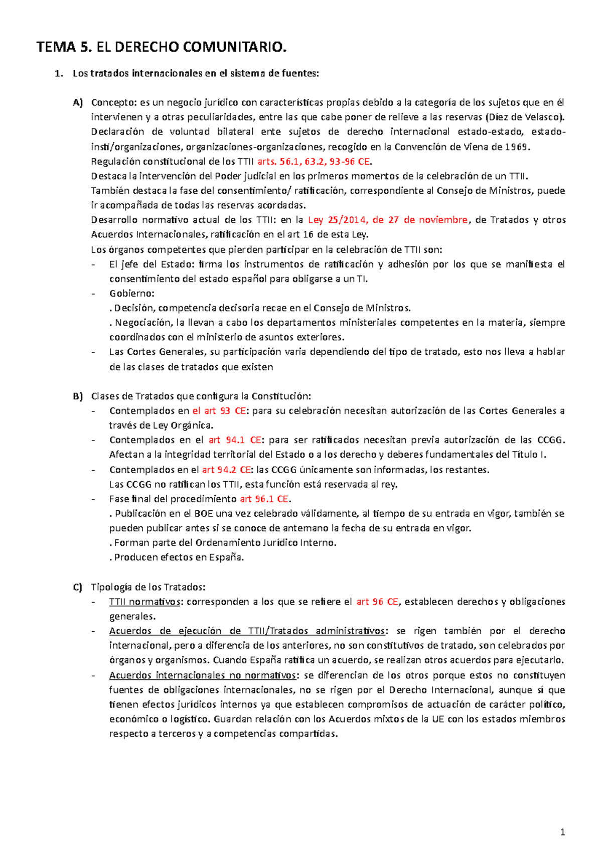 T5 Derecho Comunitario Y EL Sistema DE Fuentes - TEMA 5. EL DERECHO ...