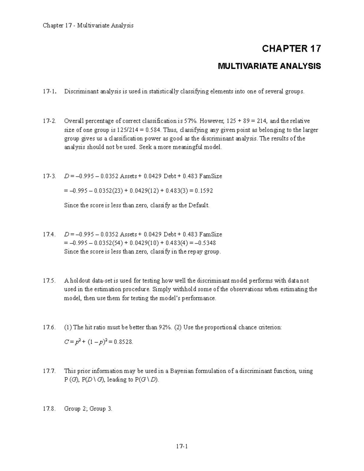 Solution to the questions of the book (chapter wise). - CHAPTER 17 ...