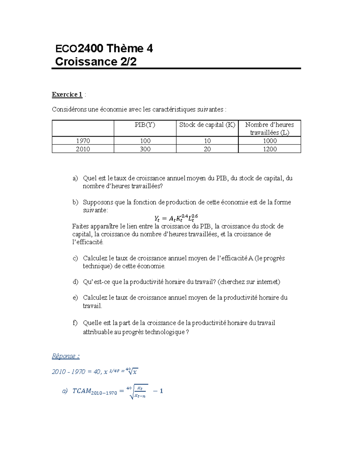 Eco2400 04 exo corr - exercices - Warning: TT: undefined function: 32 (&2 7KqPH - Studocu
