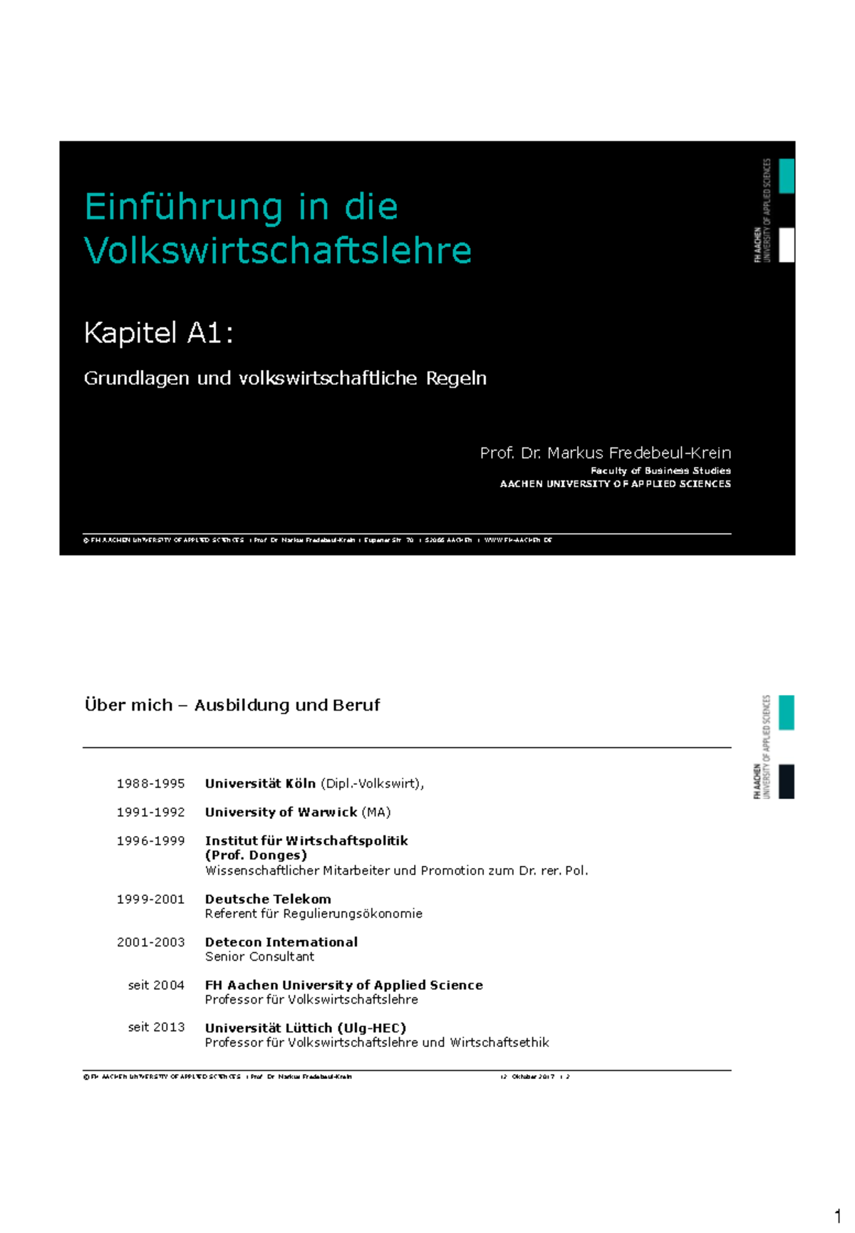Kap A1 Einfuehrung VWL-Grundlagena Regeln WS17-18 J-S - Einführung in ...