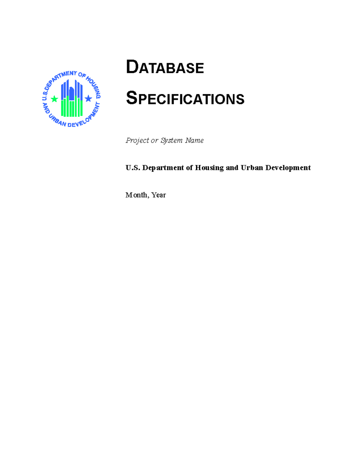 Requirements Specification Template - DATABASE SPECIFICATIONS Project ...