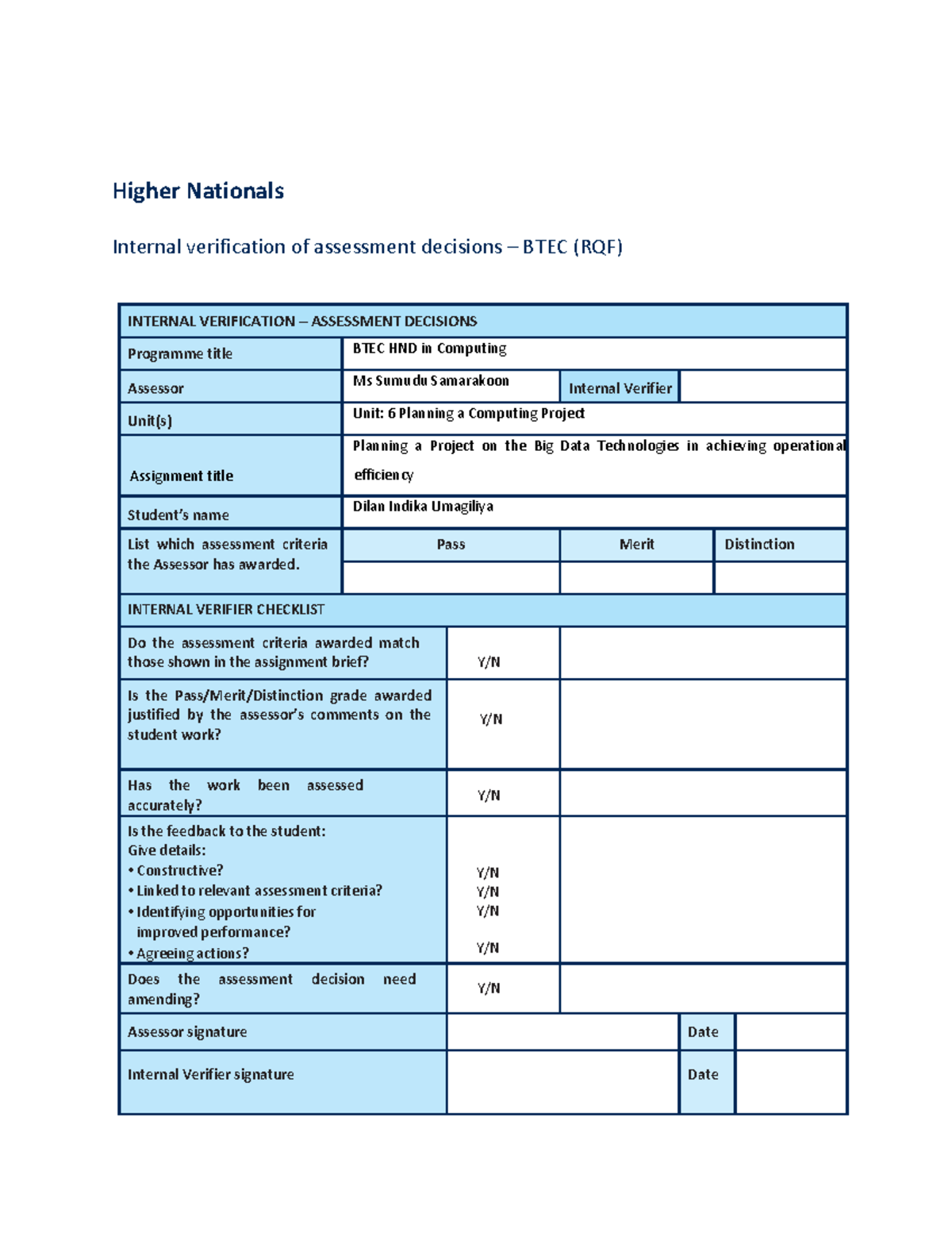 E214381 1720880855099 509183 Unit 6 Planning A Computing Project Higher Nationals Internal