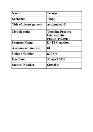 Assignment 50 - portfolio - TPN2601/103/0/ Tutorial Letter 103/0 ...