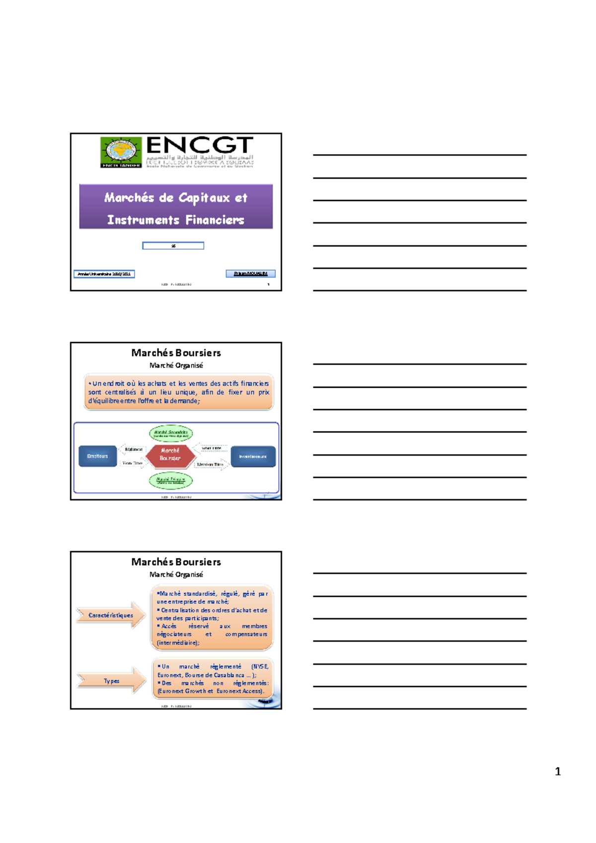 MCIF Séances 34 - 1 Année Universitaire 2020/2021 Pr Isam MOUALLIM S ...