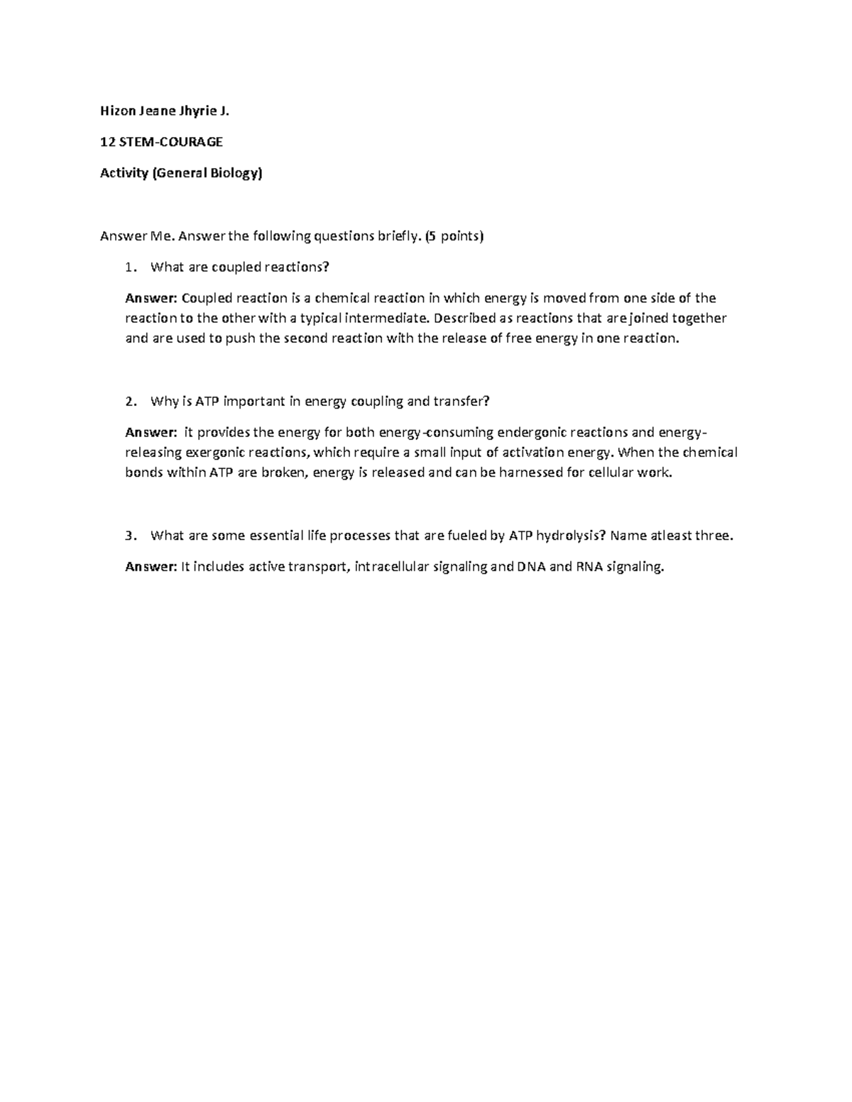 General Biology 2 lectures - Bachelor of Secondary Education - UNC ...