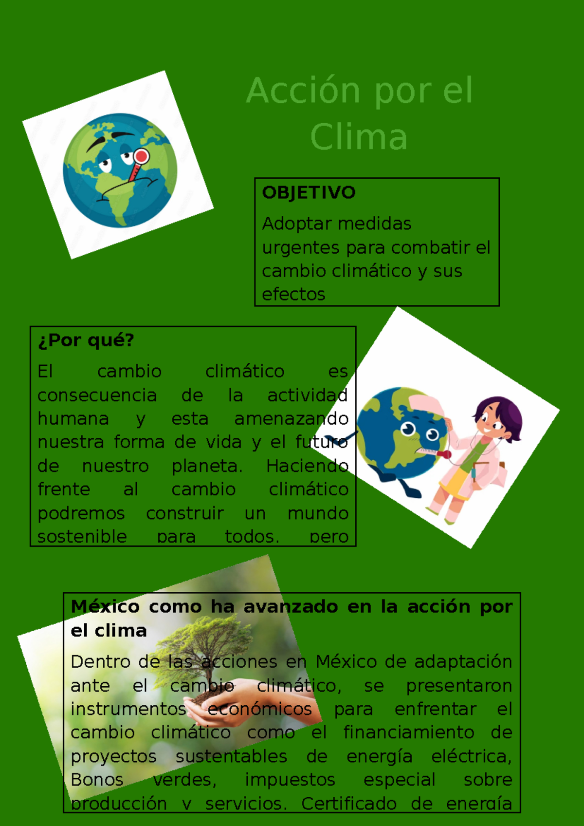 Infografia Accion por el clima - Acción por el Clima OBJETIVO Adoptar ...