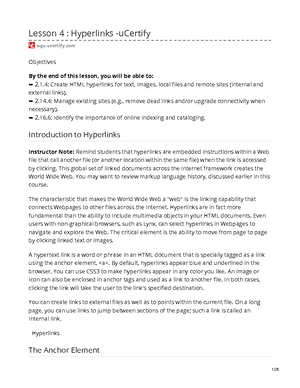 Lesson 6 Web Forms - Lesson 6 : Web Forms -uCertify wgu.ucertify Objectives By the end of this ...