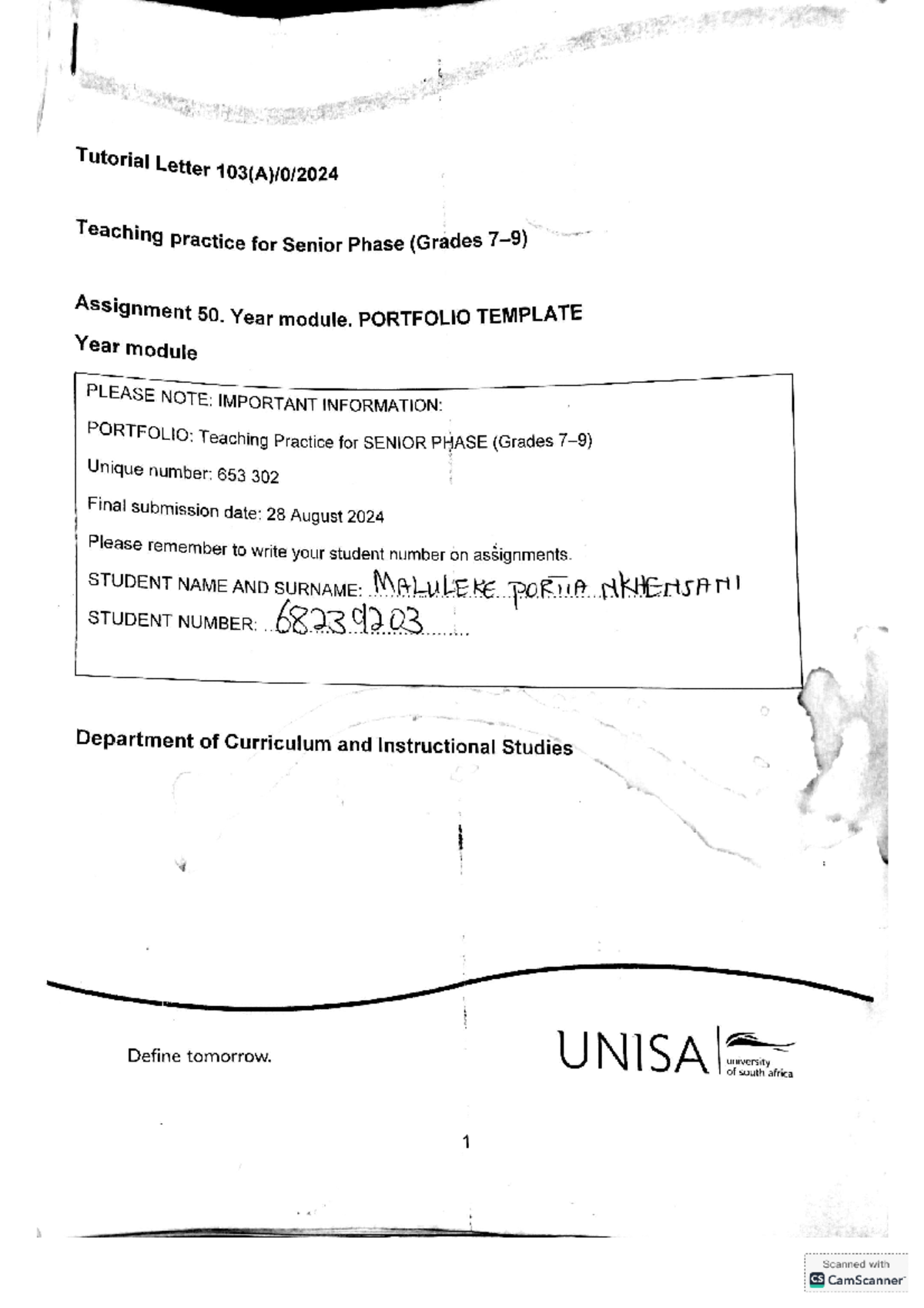 Portia nkhensani maluleke.pdf tps2601 portfolio assignment 3 - Tutorial ...