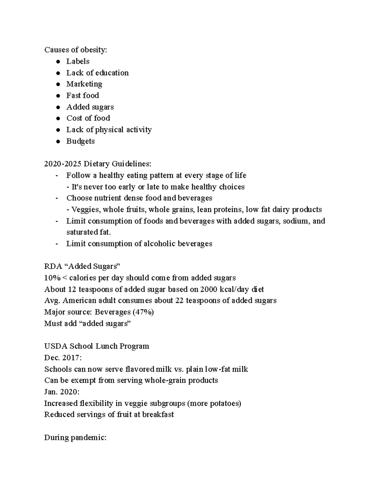 SOC - Obesity - These are the lecture notes for Professor Potter's SOC ...