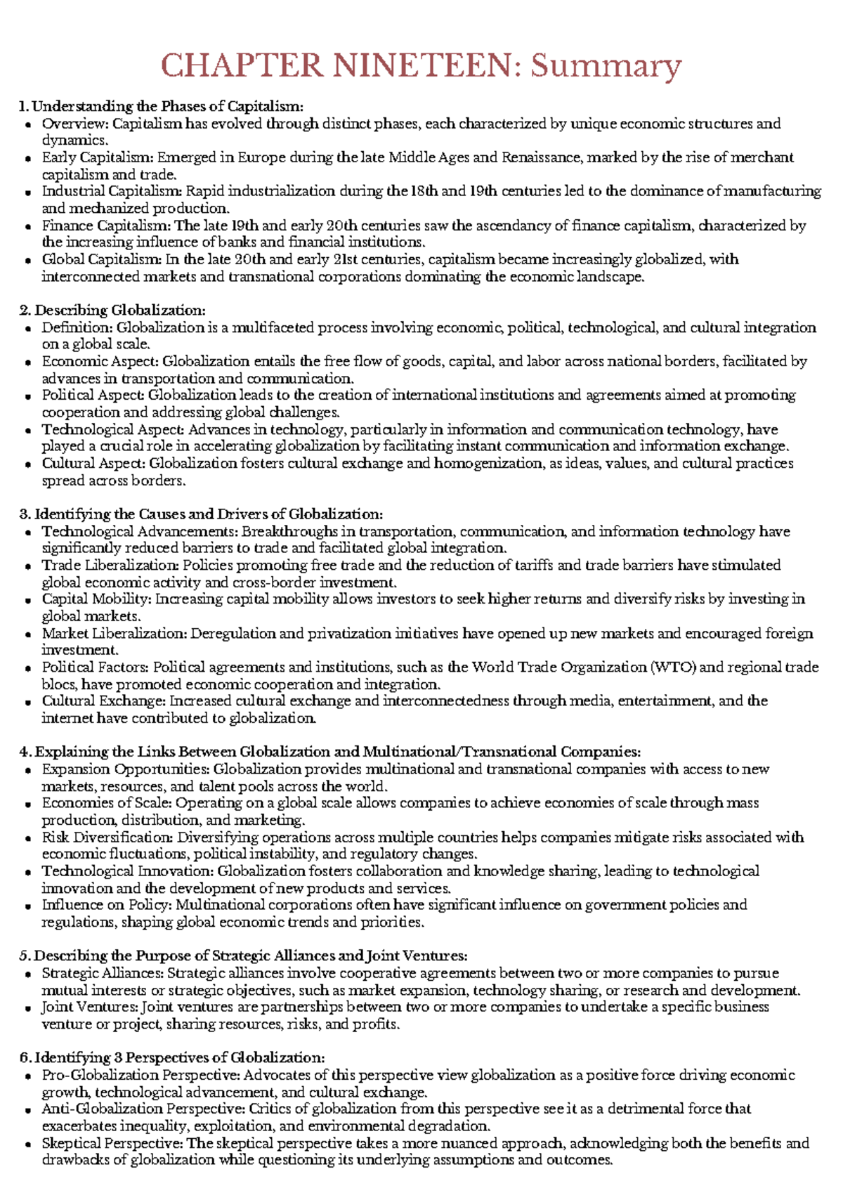 EB121 - chapter 19 summary - 1. Understanding the Phases of Capitalism ...