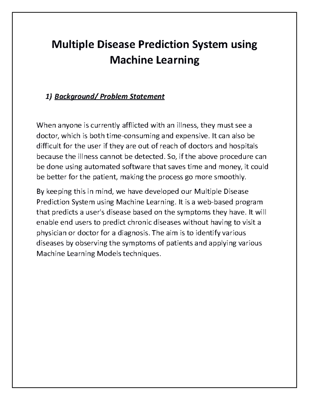 PY102 - xdff - Multiple Disease Prediction System using Machine ...