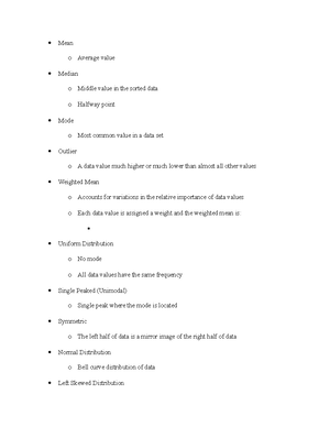 Chapter 2 - Notes from the module. - Types of Data and Errors During ...
