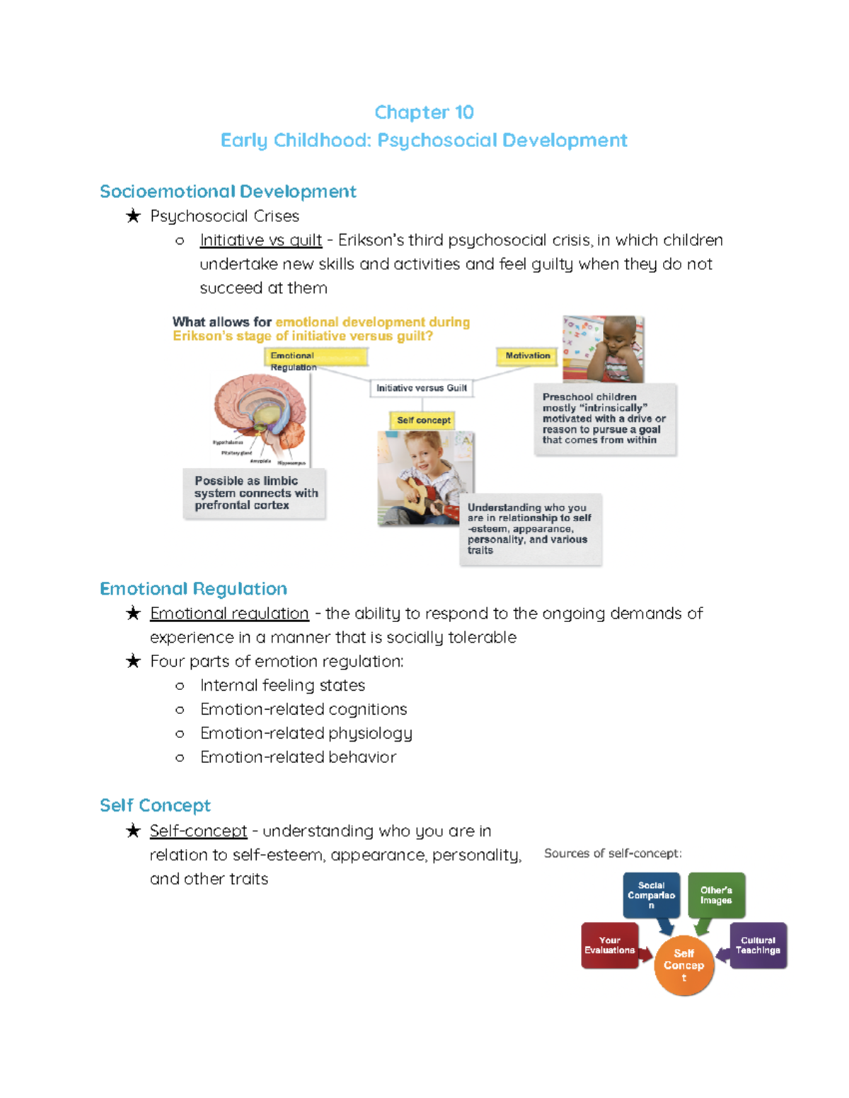Chapter 10 - Early Childhood Psychosocial Development Lecture Notes ...