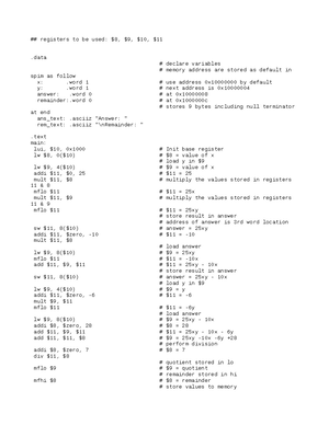 [Solved] Develop a MIPS 32 assembly program that incorporates a - Comp ...