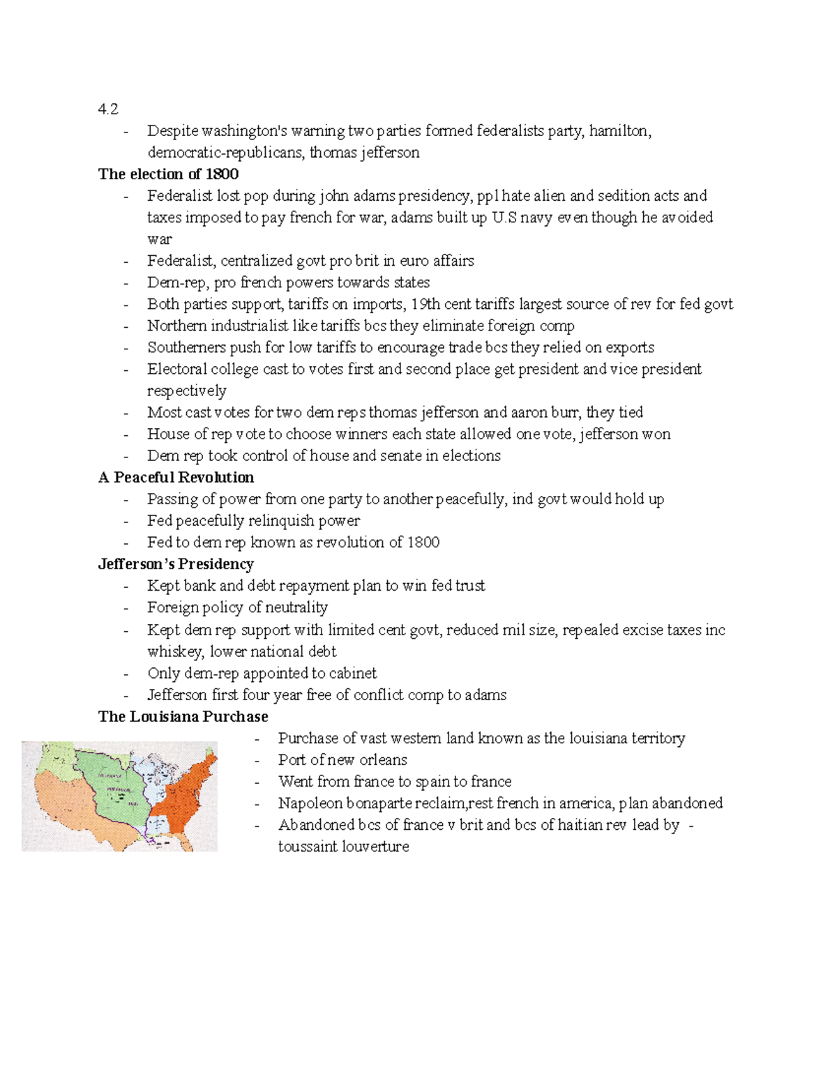 Apush notes period 4 - Google Docs - 4. Despite washington's warning ...