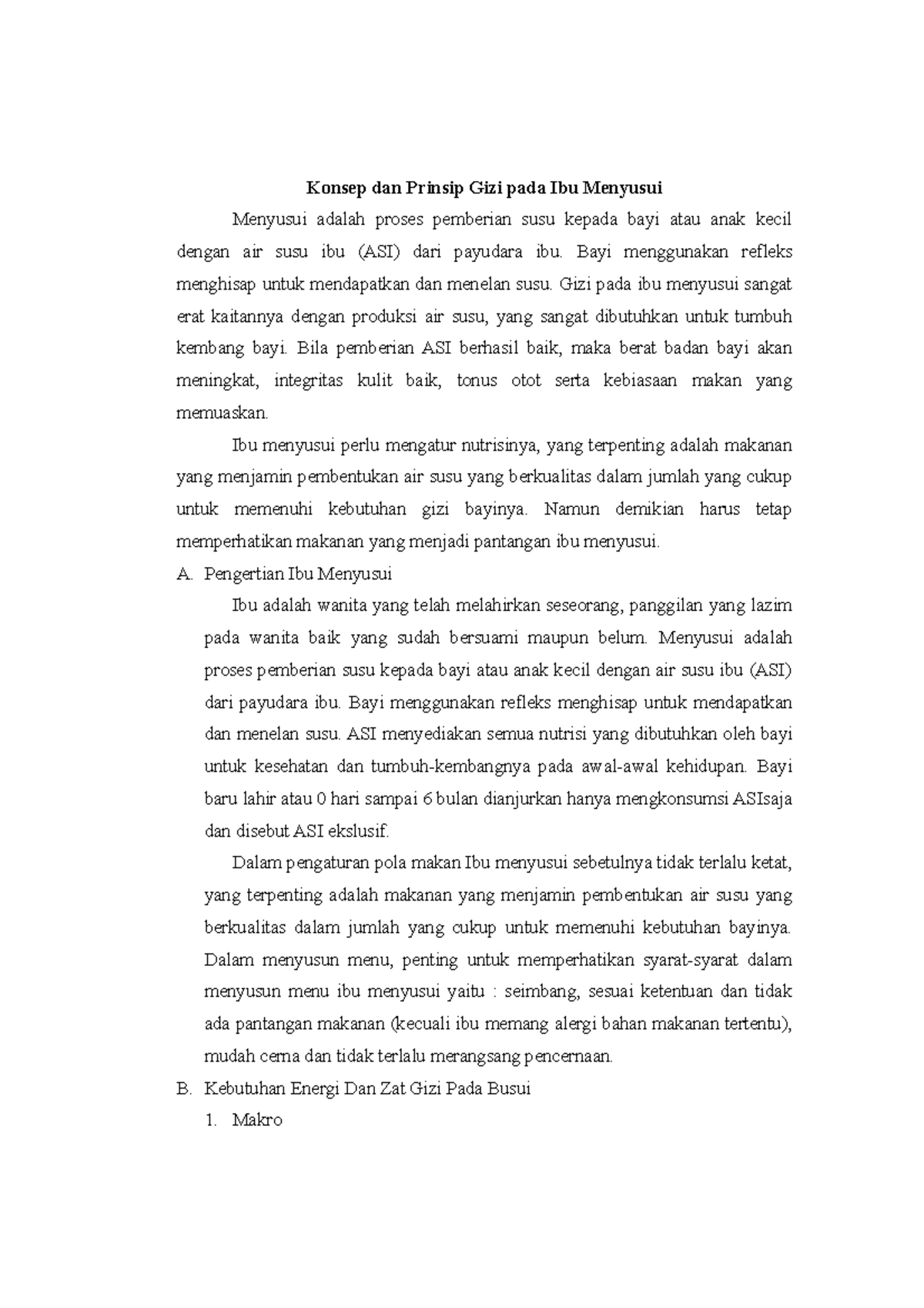 Konsep dan Prinsip Gizi pada Ibu Menyusui - Bayi menggunakan refleks ...