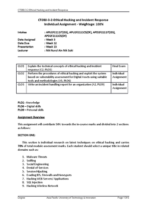Advanced Database System Individual Assignment - Advance Database Systems (CT004-3-3-ADVBS ...