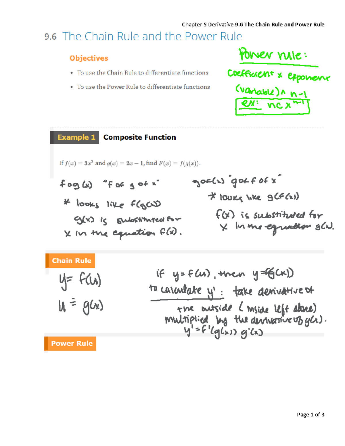 Power Rule Derivative