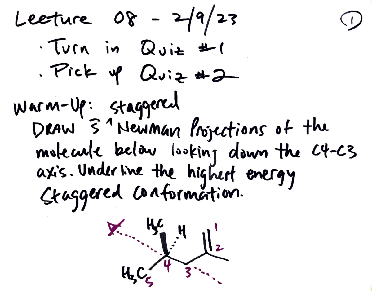 Lecture 08 - 02-09-23 - N/A - CHEM 2201 - Studocu