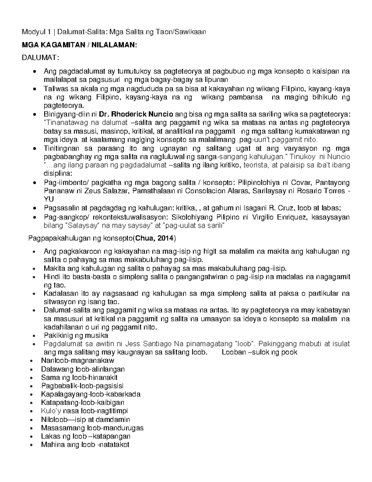 Dalumat- Prelims - Modyul 1 | Dalumat-Salita: Mga Salita ng Taon ...