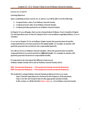 L11 Simple and General Annuities - LESSON 11 Simple and General ...