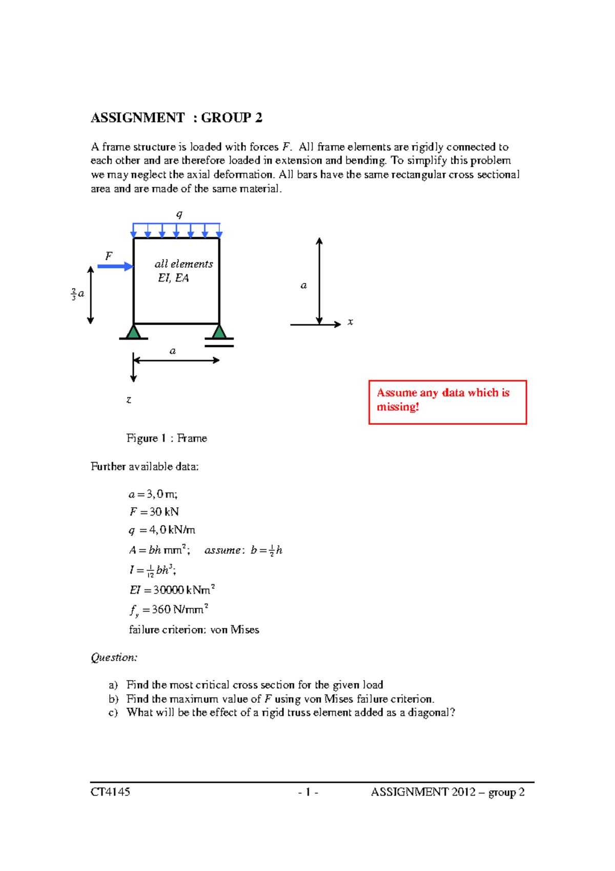 Compulsory declarations, assignment - CT4145 - 1 - ASSIGNMENT 2012 ...