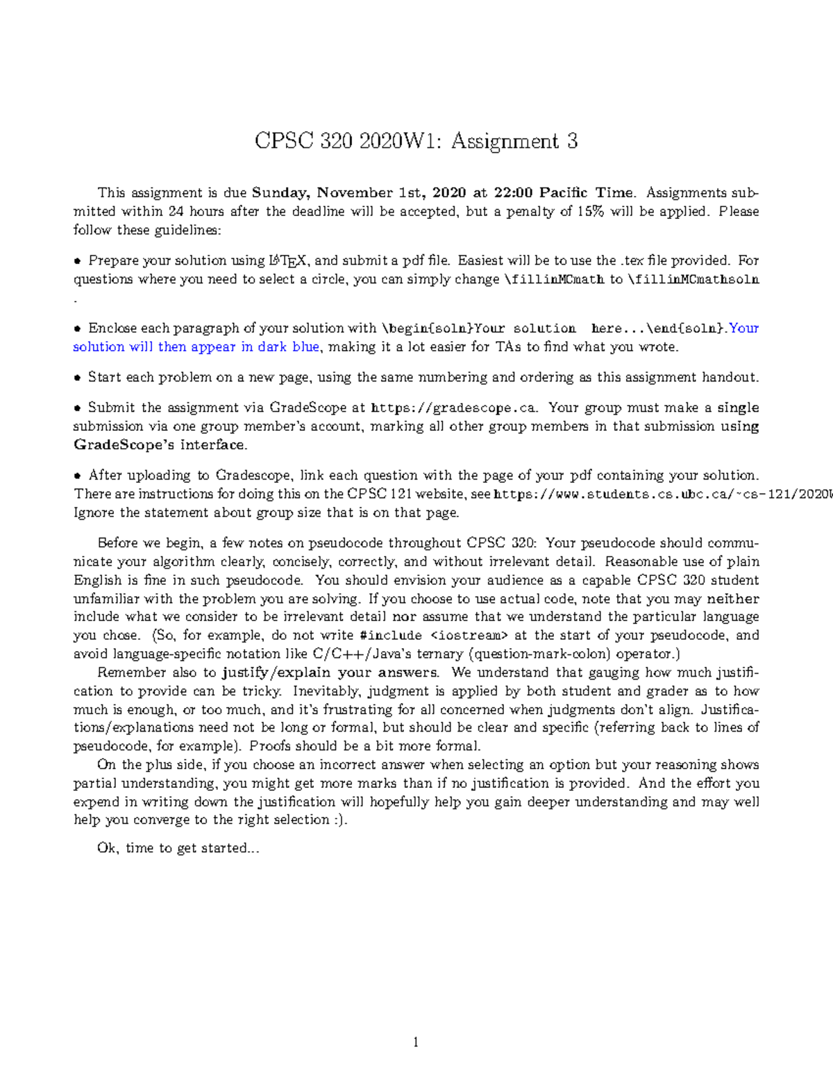 A3-soln - A3-soln - CPSC 320 2020W1: Assignment 3 This assignment is due Sunday, November 1st ...