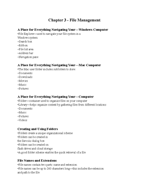 Computer Lteracy Notes 1 - The sequence of folders to a file or folder ...