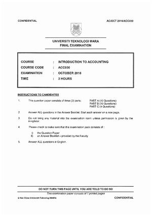 Basic Accounting - TABLE OF CONTENT 1 DEFINITION OF ACCOUNTING - Studocu