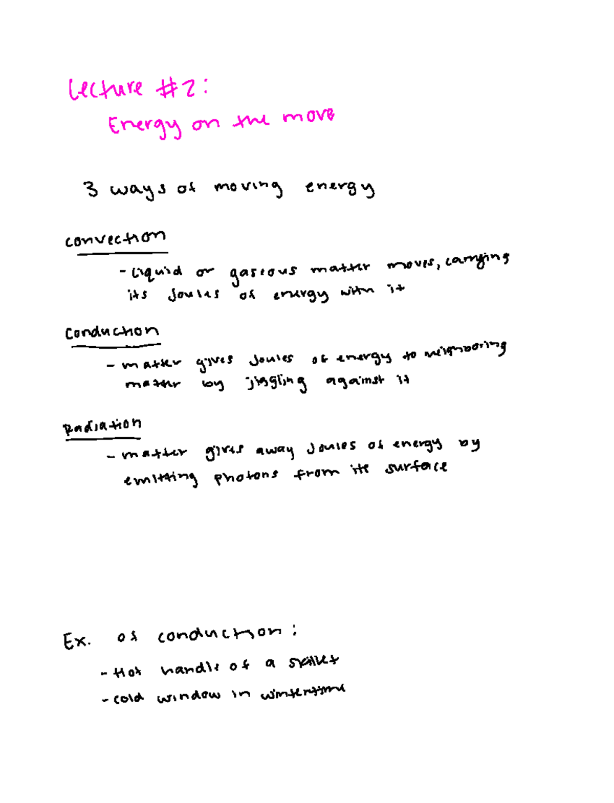 Energy on the move - Lecture 2 Energy on the move 3 ways of moving ...