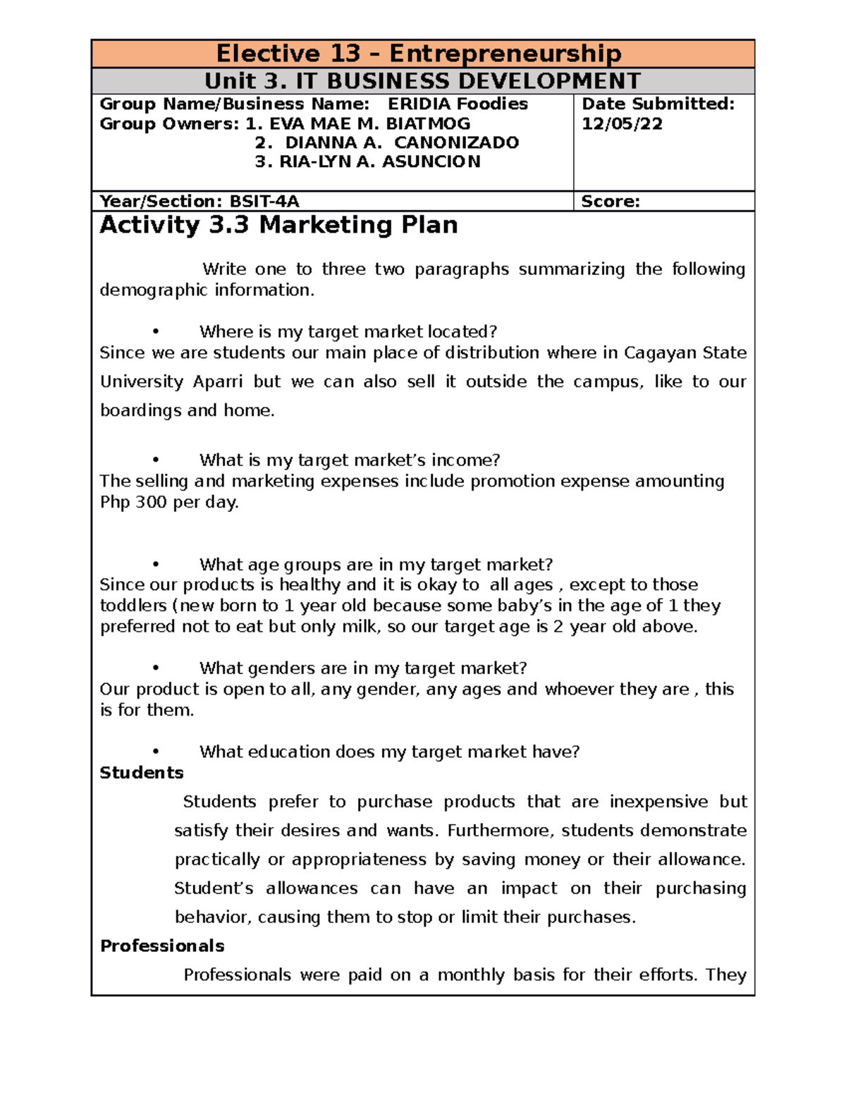 Unit-3 - as my activity fro my evaluation - Elective 13 ...