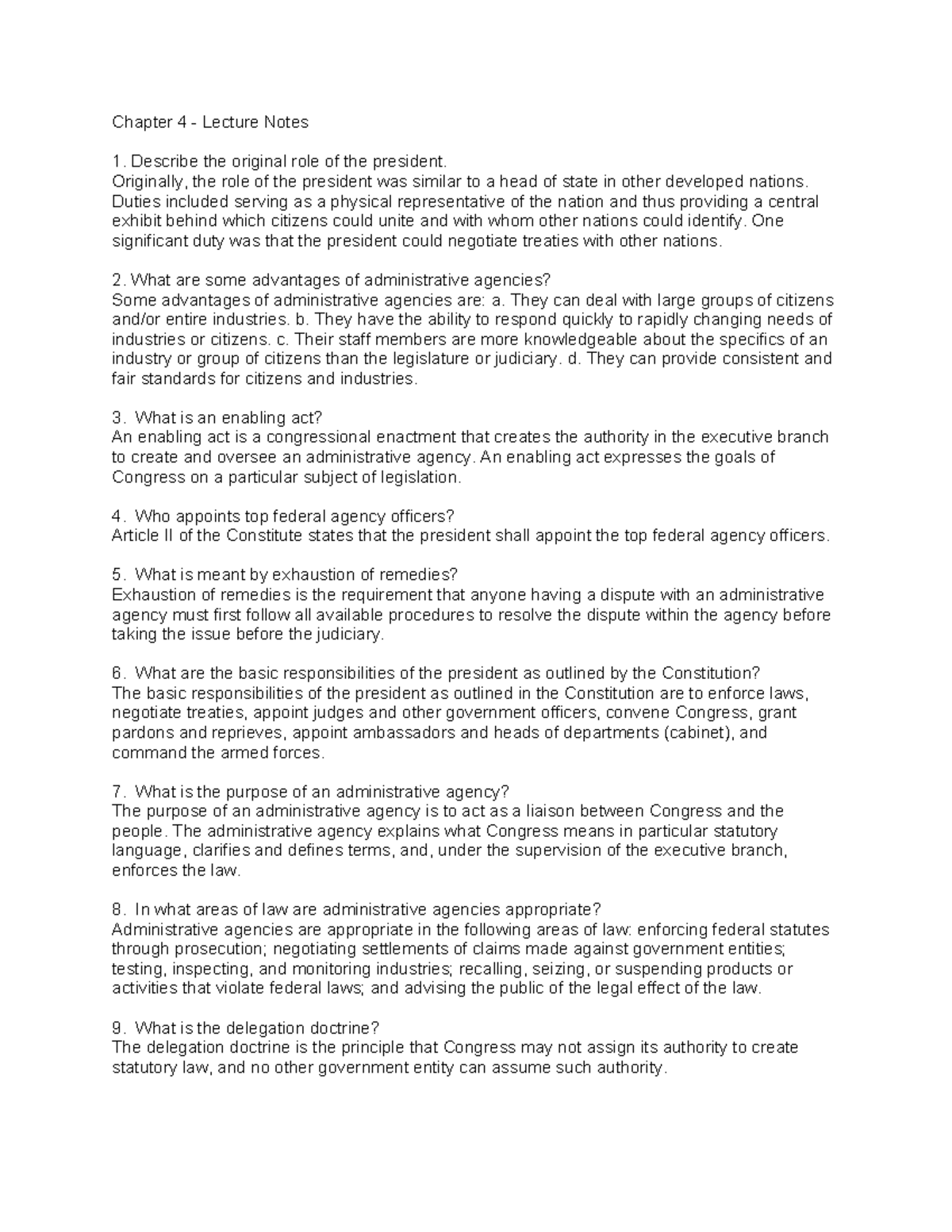 Chapter 4 Lecture Notes Chapter 4 Lecture Notes Describe The Original Role Of The