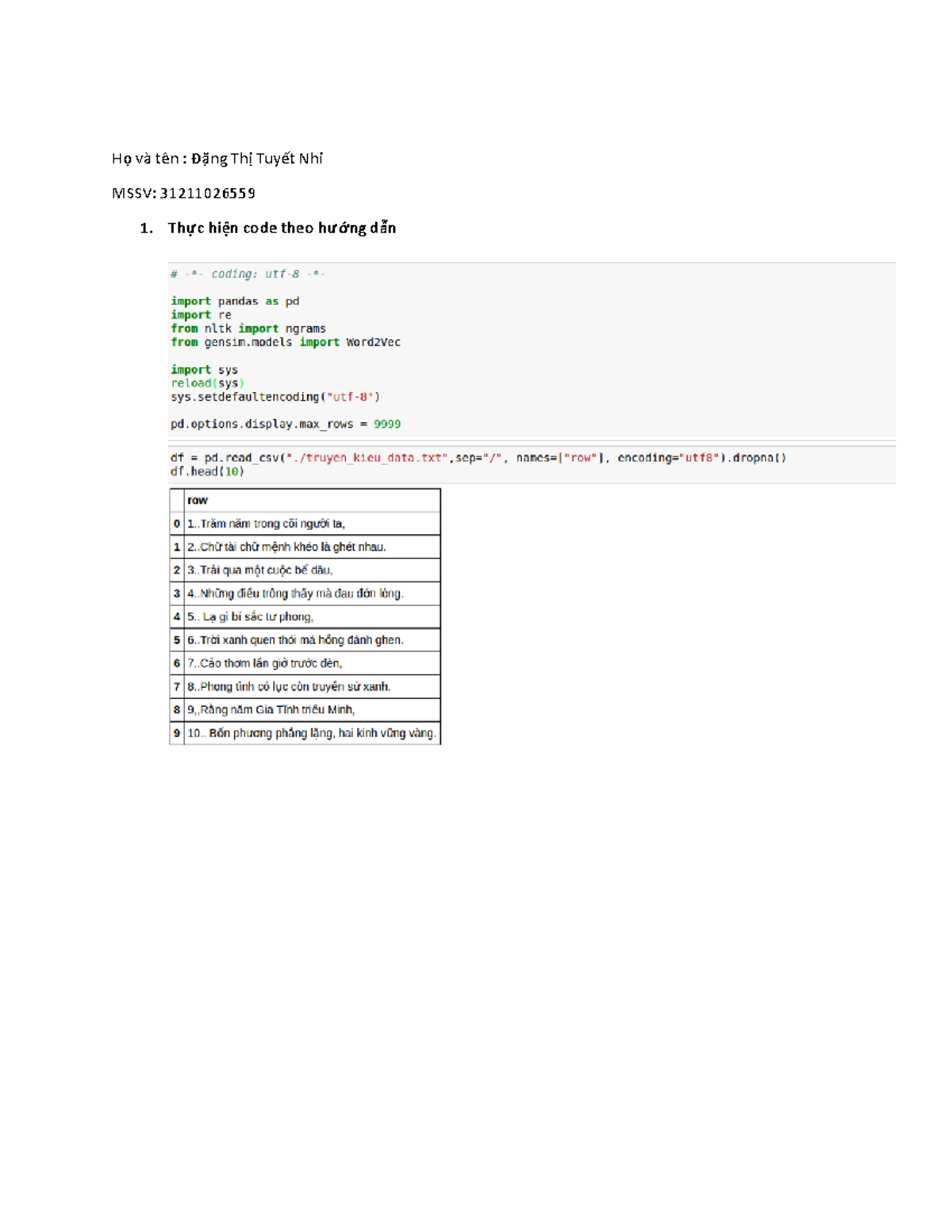 242 Bigdata Data Structure And Algorithm Họ Và Tên Đặng Thị