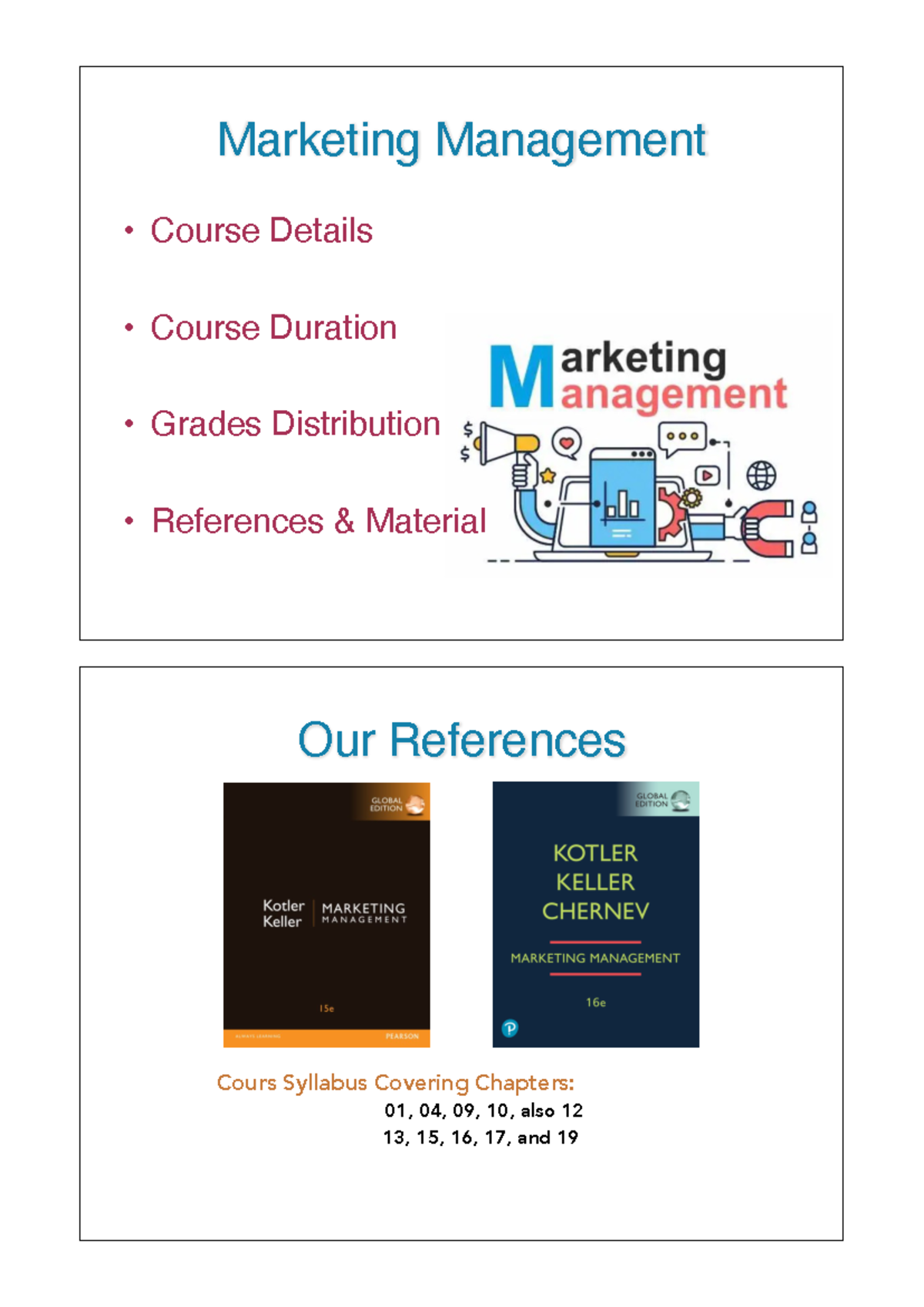 Session 1 Mktg Mgt - lect notes - Marketing Management • Course Details ...