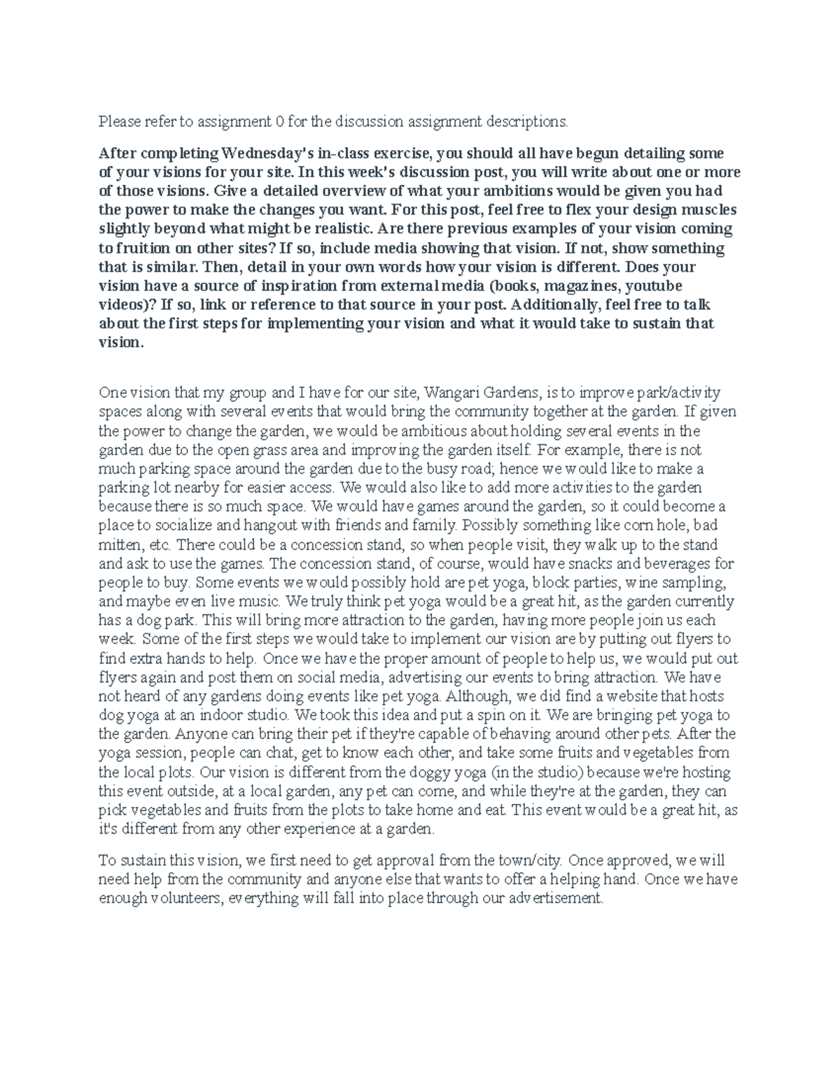 Week 8 Discussion - Please refer to assignment 0 for the discussion ...