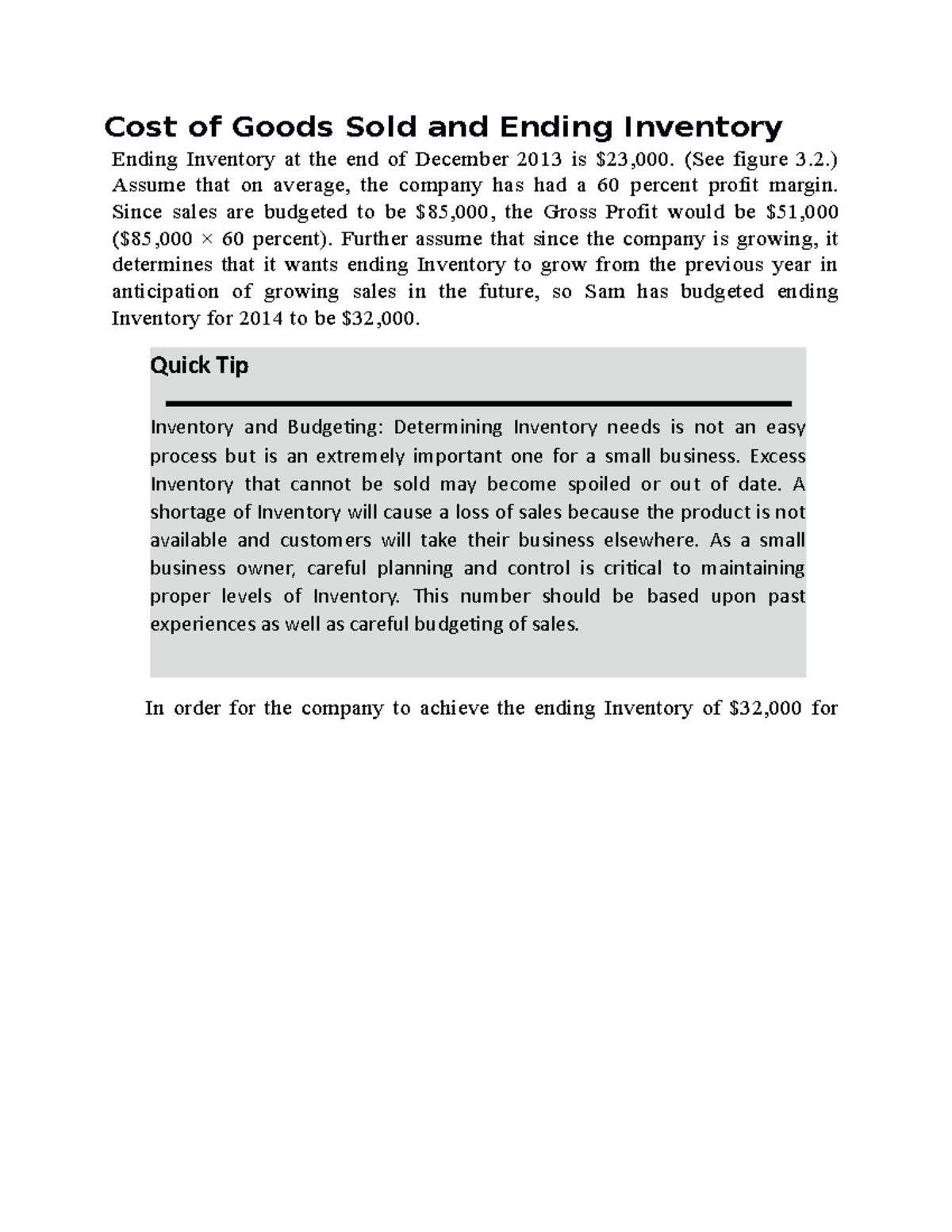 Cost of Goods Sold and Ending Inventory - Quick Tip Inventory and ...
