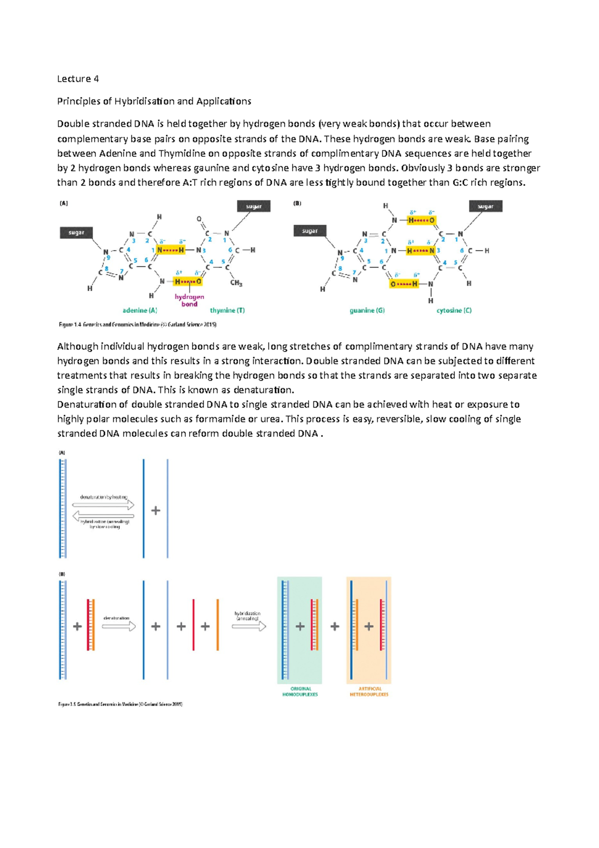 Lecture 4 - Principles of Hybridisation and Applications - Lecture 4 ...
